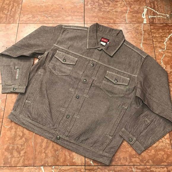 Avirex | Jackets & Coats | Mens Avirex Brown Khaki Casual Denim Jacket ...